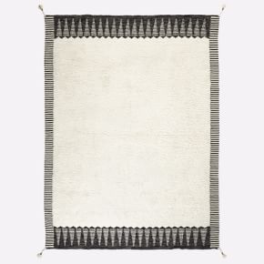 Ikat Border Shag Rug Swatch - Modern Wool Rugs | West Elm