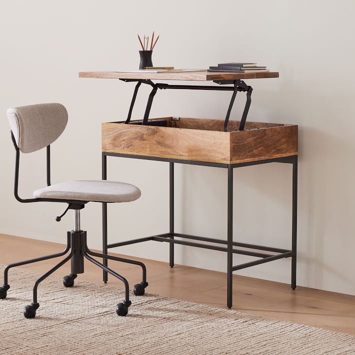 Industrial Adjustable Height Desk West Elm