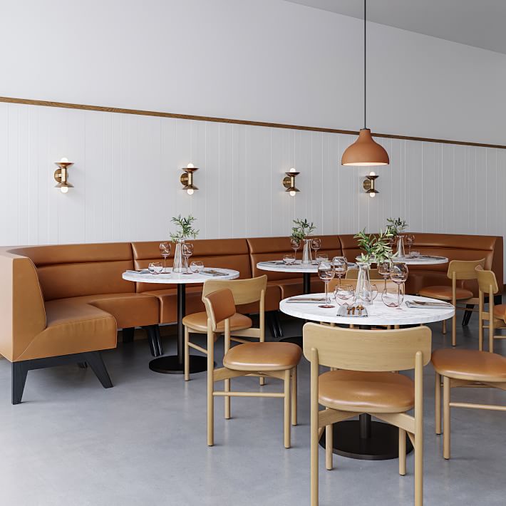 Novak Leather Banquette Horizontal Tufting West Elm
