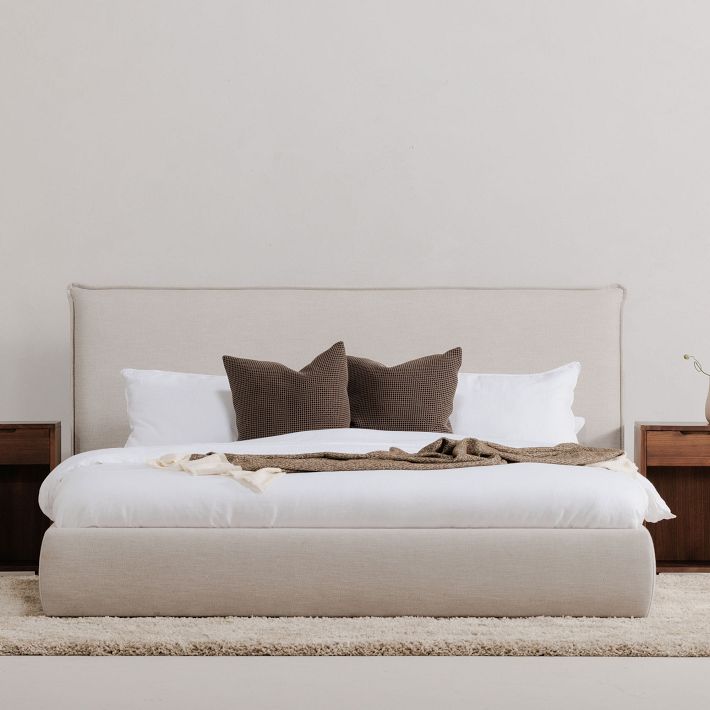 West elm white bed store
