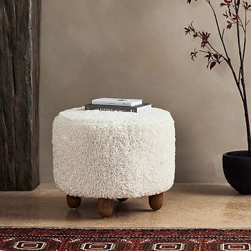 Shearling footstool store