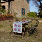 Soil to Studio Sara Block-Printed Linen Table Runner | West Elm