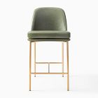 Jack Metal Frame Leather Bar & Counter Stools | West Elm