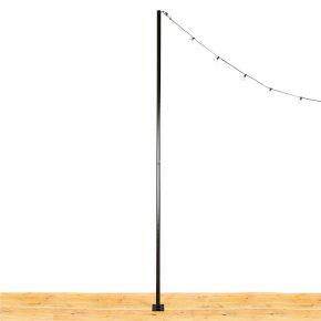 String Light Pole Stands w/ Mounting Plate | West Elm