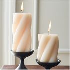 Chunky Twist Pillar Candles - Modern Decor | West Elm