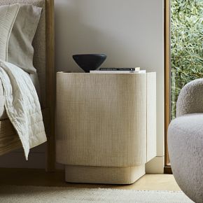 Solstice Painted Raffia Nightstand (20") | West Elm