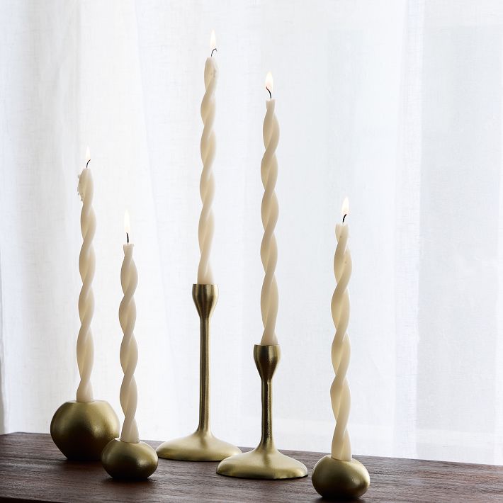 Double Twist Taper Candles (Set of 6) | West Elm