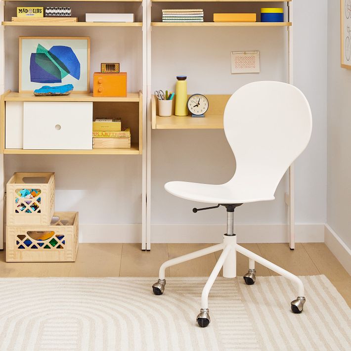 Scoop Rolling Desk Chair | West Elm