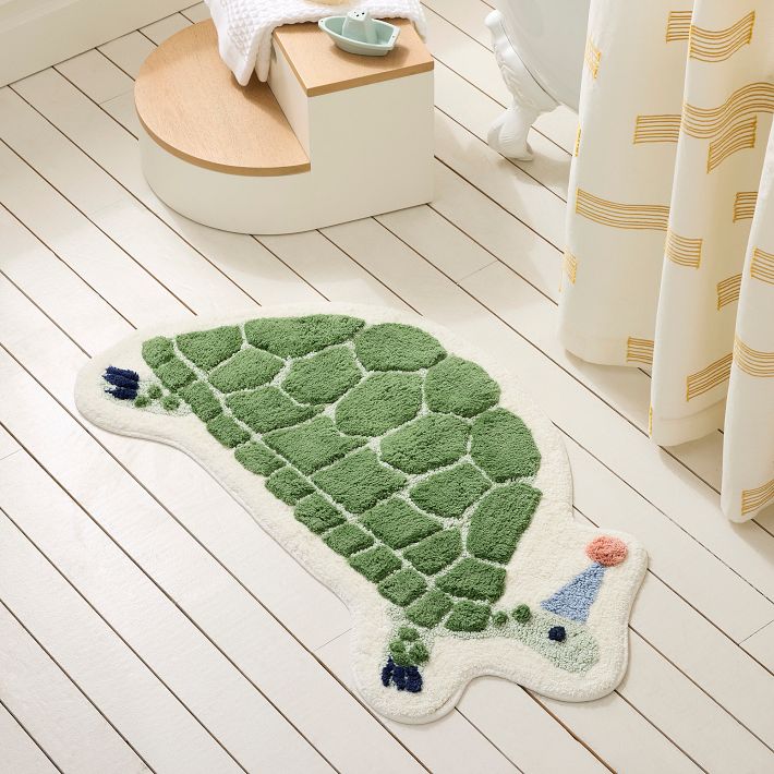 Kids Turtle Shaped Bath Mat | West Elm