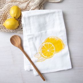 Counter Couture Lemon Tea Towels (Set of 2) | West Elm