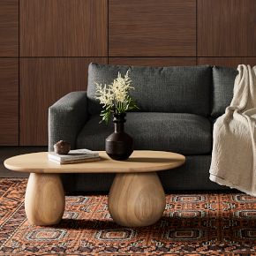 Orb Base Oval Coffee Table | Console & Media Tables | West Elm