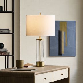 Acrylic Column USB Table Lamp | Modern Lighting | West Elm