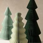 Tonal Green Decorative Paper Tabletop Trees | West Elm