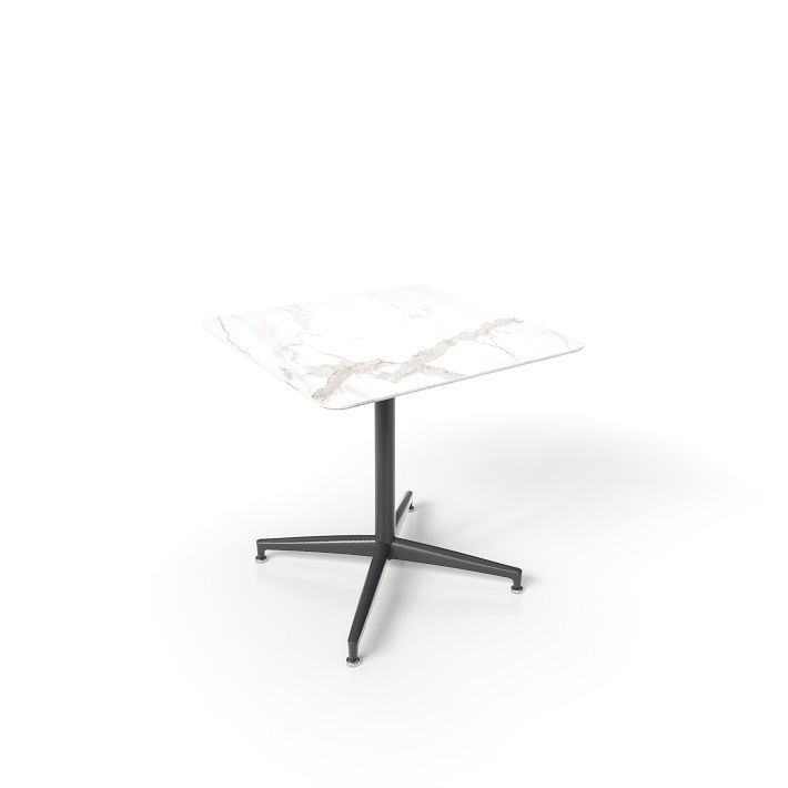 Simii Trellex Square X-Base Marble Table | West Elm