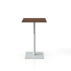 Simii Trellex Height-Adjustable Square Disc Base Laminate Table | West Elm