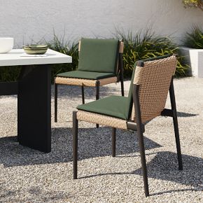 Ventura Outdoor Stacking Dining Chair Cushions | West Elm