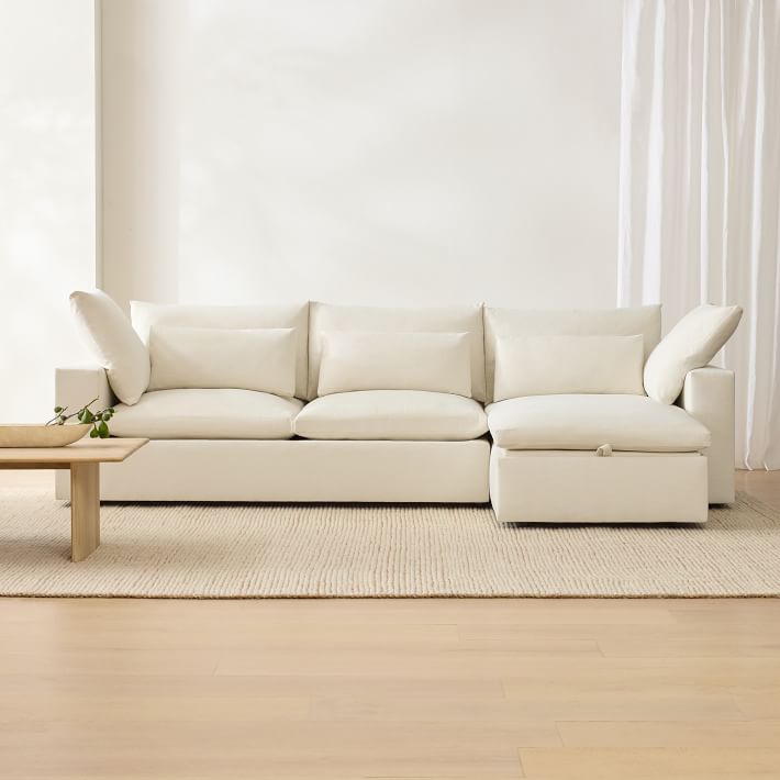 Harmony Modular 2 Piece Sleeper Sectional With Storage | West Elm