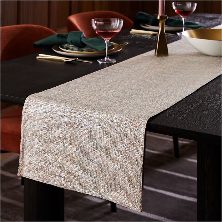 Metallic Foil Linens Runner | West Elm