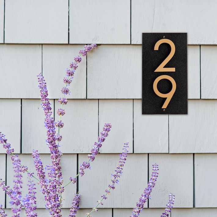 Floating Vertical Number Sign | West Elm