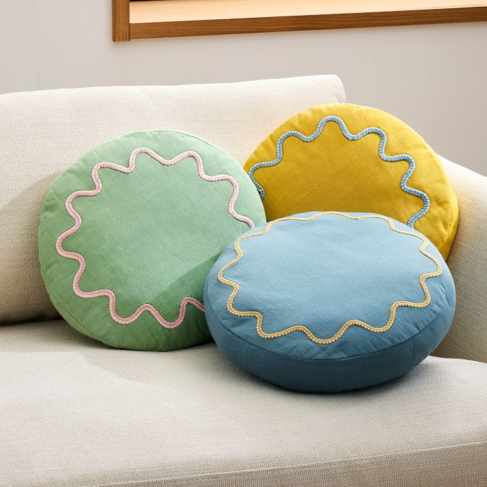 Wiggle Round Pillow | West Elm