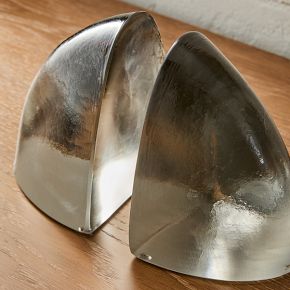 Cast Glass Sculptural Bookend | West Elm