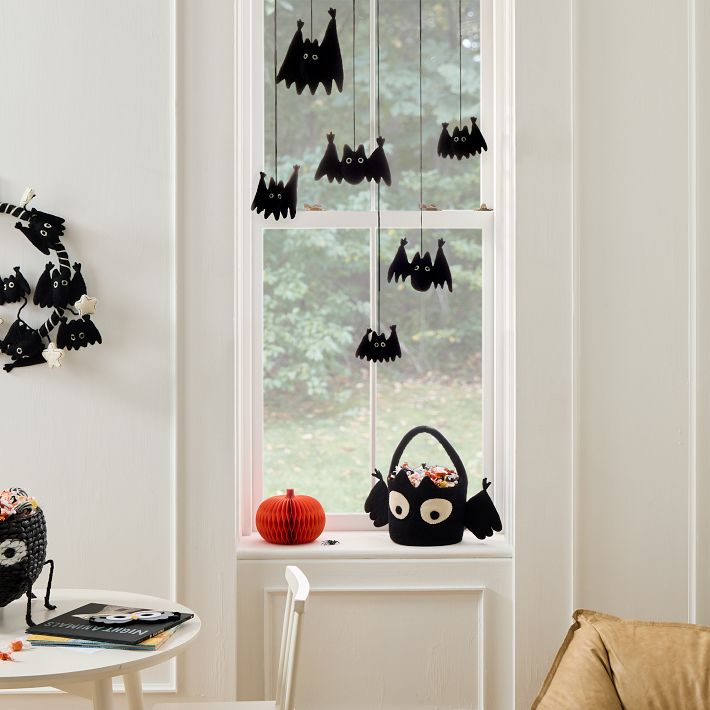 Ed Emberley Felt Bat Ornaments (Set of 6) | West Elm