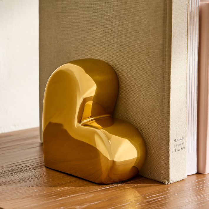 Heart-Shaped Bookends | West Elm