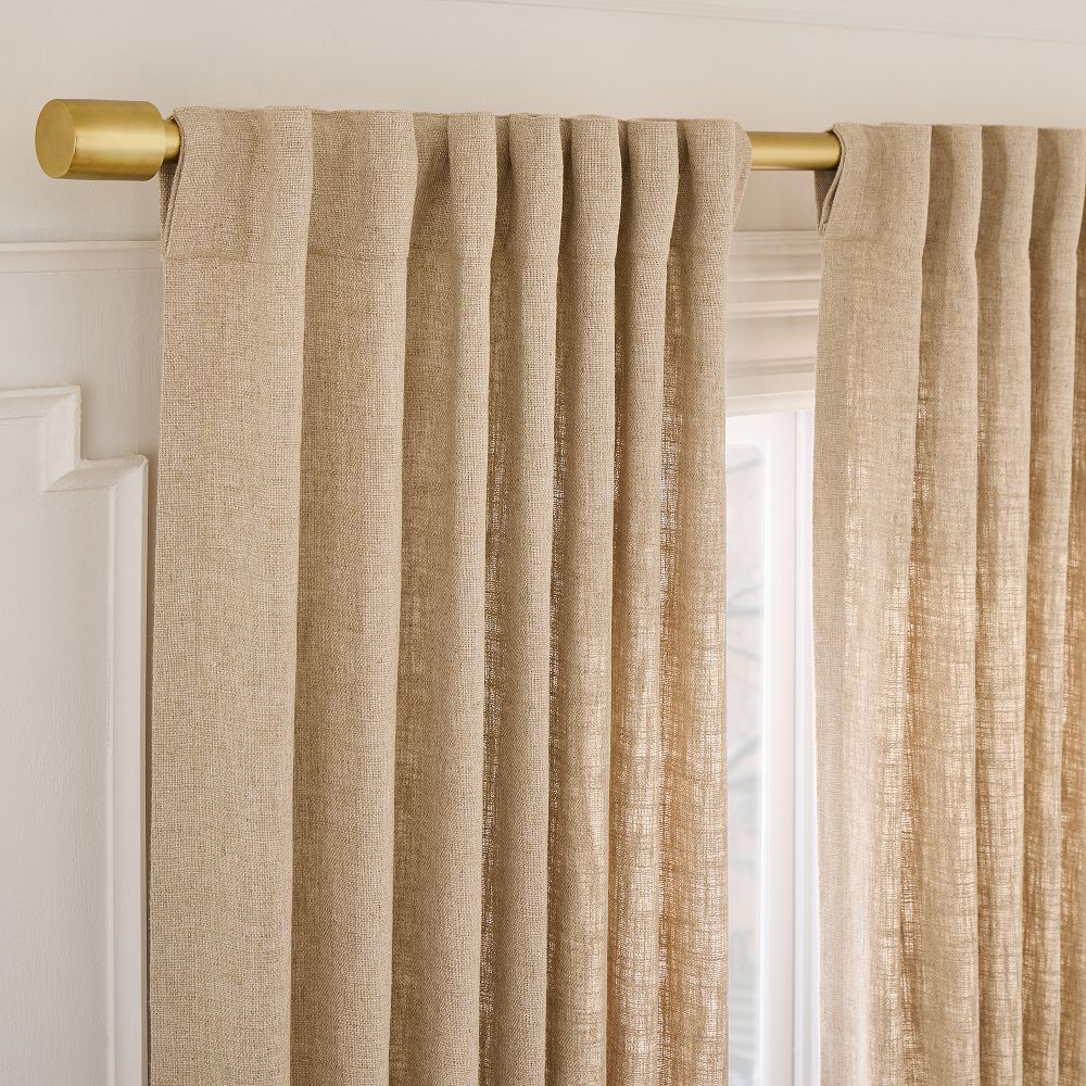 Classic Slub Linen Curtain | West Elm