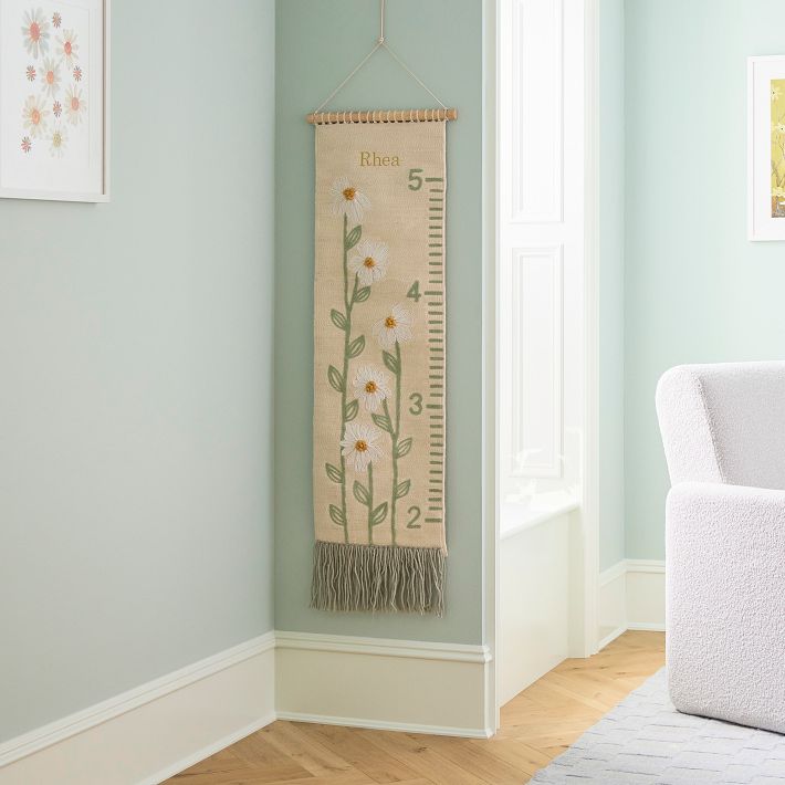 Daisy Woven Height Chart Wall Hanging | West Elm