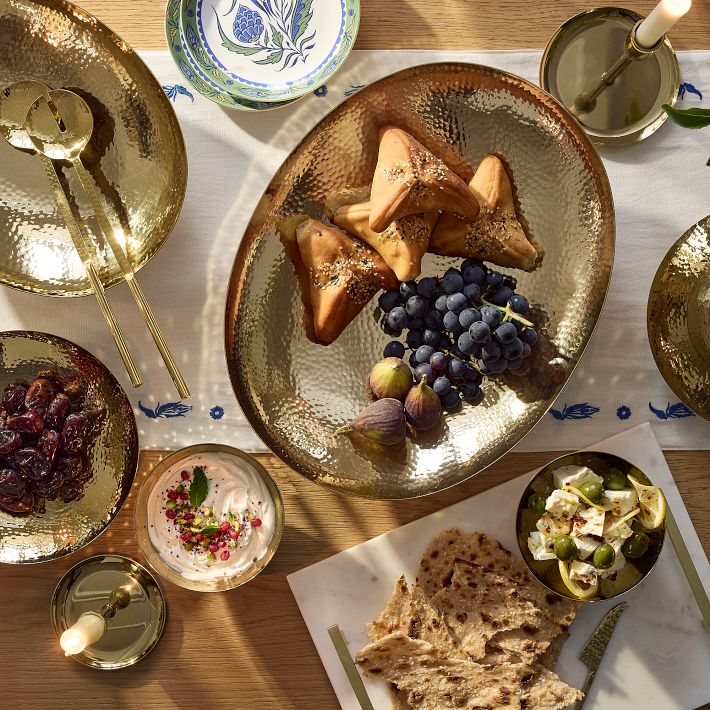 Hammered Metal Serveware | West Elm