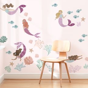 West Elm x Mej Mej Mermaid Peel & Stick Wall Decals | West Elm