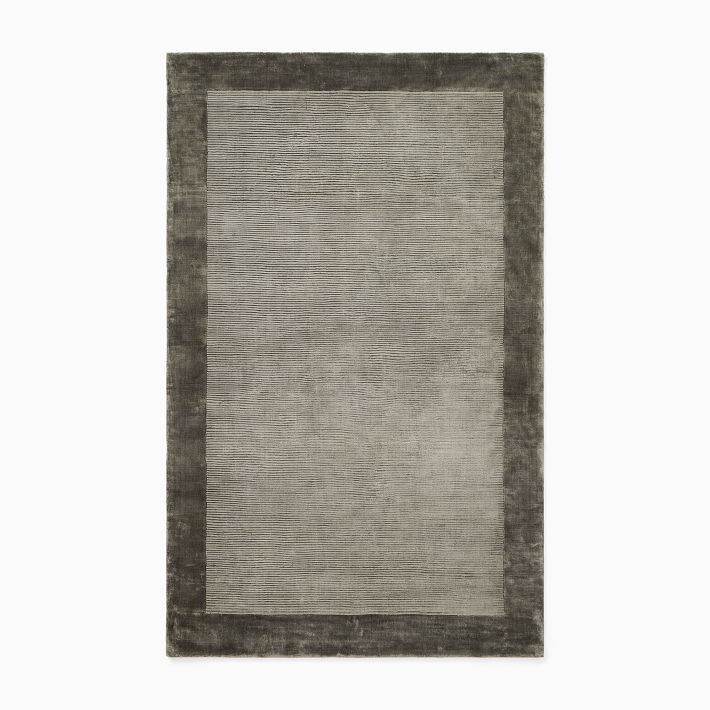 Open Box: TENCEL™ Frame Rug | West Elm