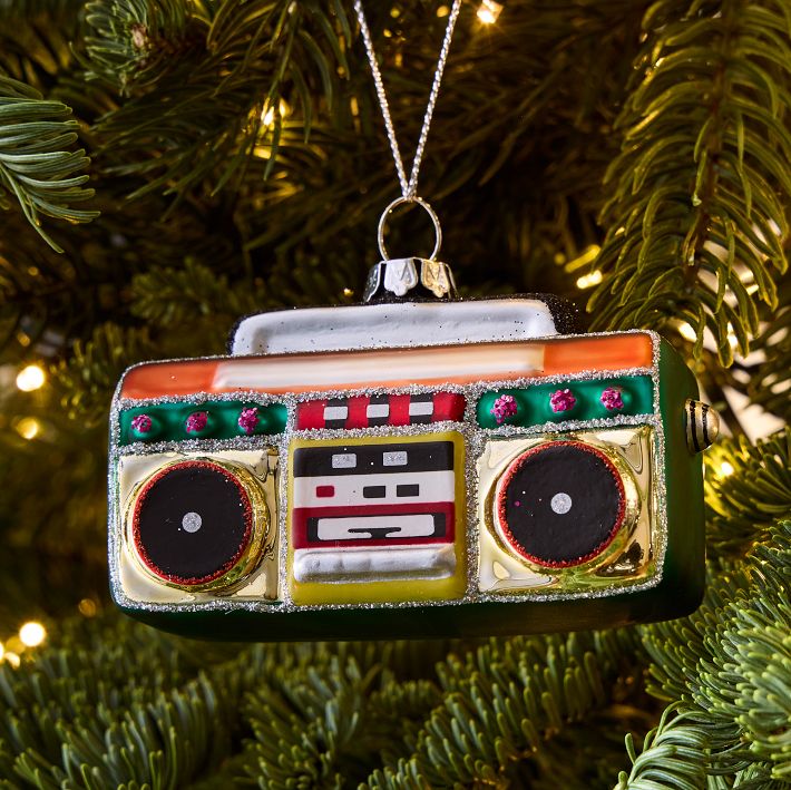 Glass Boombox Ornament | West Elm