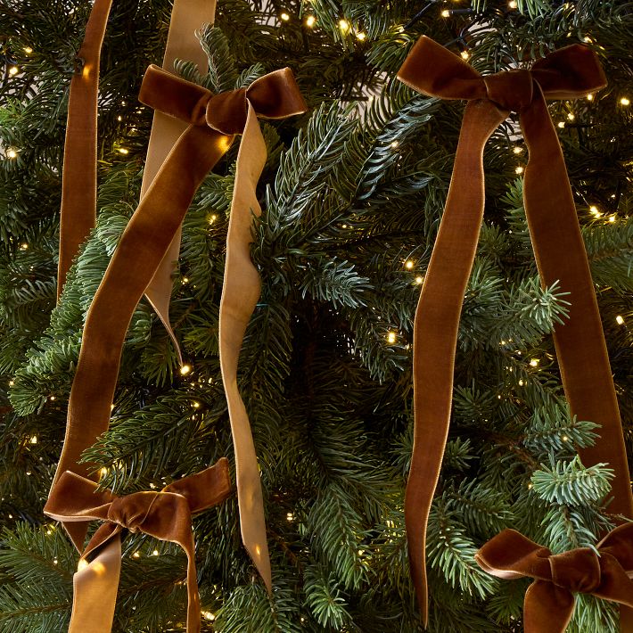 Velvet Bow Clip-On Ornaments (Set of 6) | West Elm
