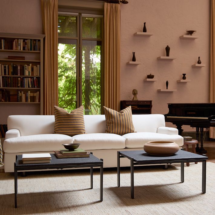 Colin King Dark Granite Coffee Table (30") | West Elm