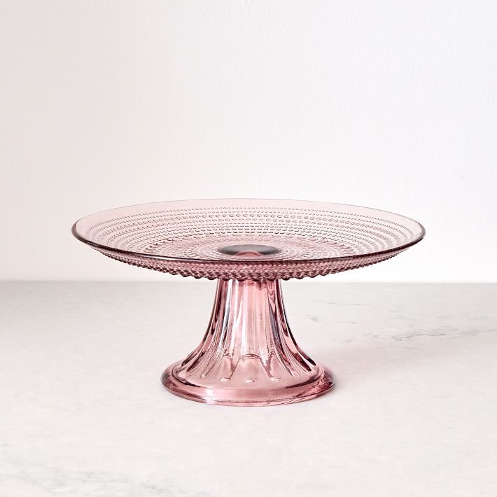 Jupiter Beaded Glass Cake Stand - Elegant Display | West Elm