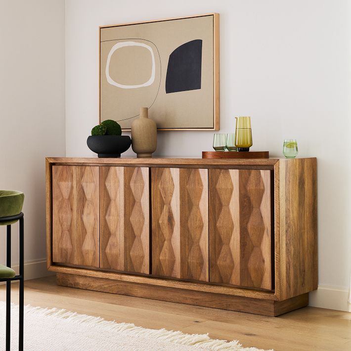 Carved Pattern Solid Wood Buffet (72") | West Elm