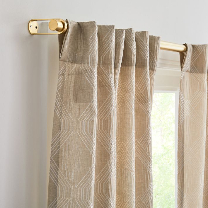 Open Box: Linear Lattice Jacquard Curtain | West Elm
