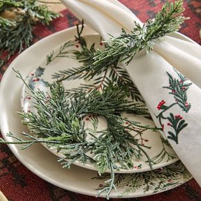 Tannenbaum Botanical Napkin Ring Sets | West Elm