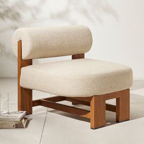 Bolster Back Outdoor Chair - Stylish Teak Seating | West Elm