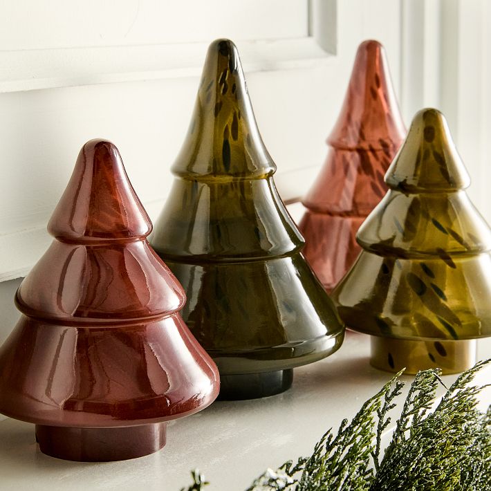 Tonal Glass Tabletop Trees | West Elm
