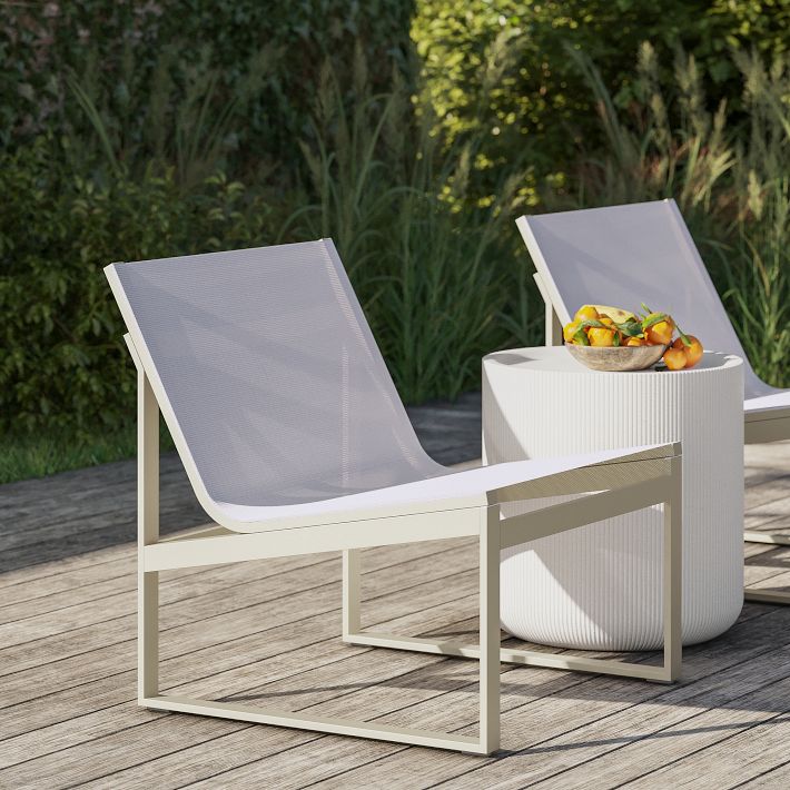 Telluride Aluminum Outdoor Textilene® Lounge Chair | West Elm