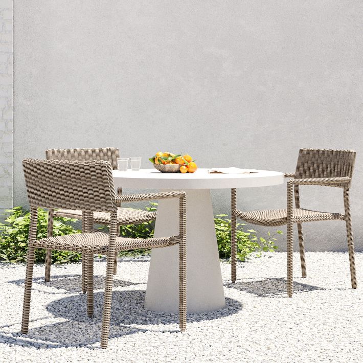 Westport Slim Profile Outdoor Stacking Dining Arm Chair (Set of 2 ...