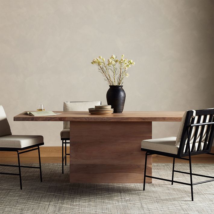 Block Base Rectangular Dining Table | West Elm