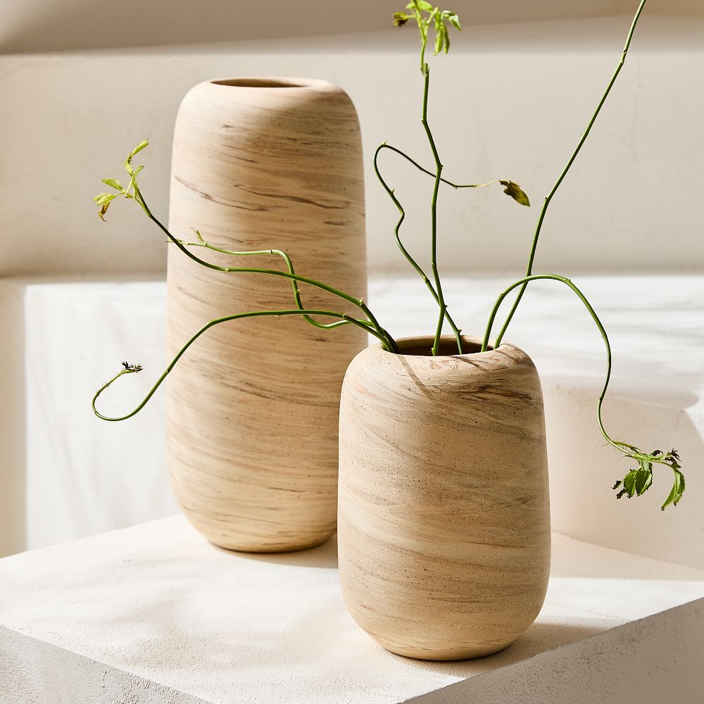 Ceramic Marbled Vases | West Elm