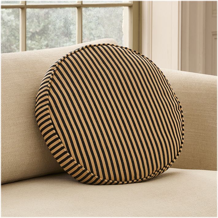 Pierce & Ward Round Stripe Pillow | West Elm