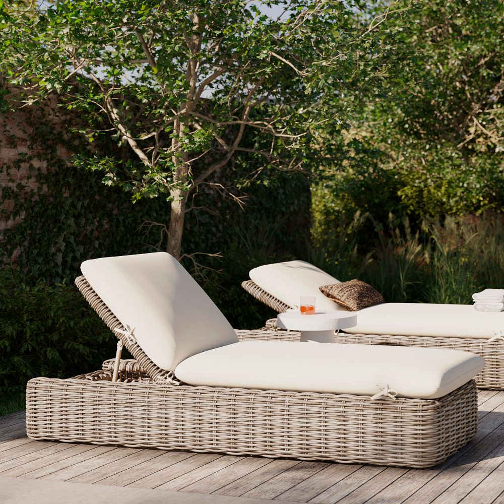 Westport Wicker Outdoor Chaise Lounge | West Elm