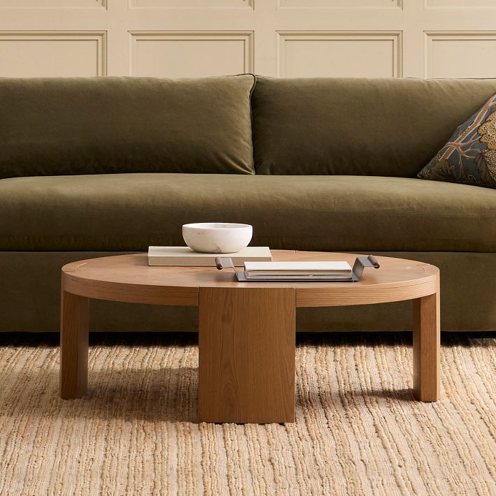 Pierce & Ward Burl Inlay Coffee Table (42") | West Elm