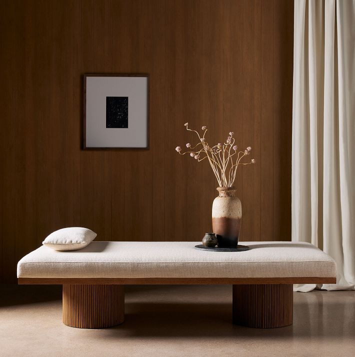 Fluted Base Chaise - Modern & Stylish Seating | West Elm