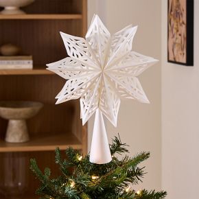 Snowflake Paper Tree Topper | West Elm